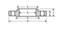 Pipe Fittings Direct. 3 x 2 inch class 150 carbon steel slip on ...